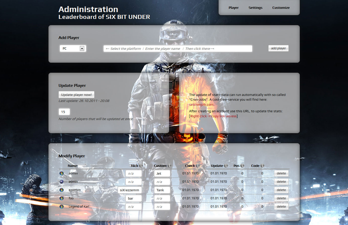 Battlefield 3 Stats, ezStats, Battlefield 3 Leaderboard - BF-Games.net
